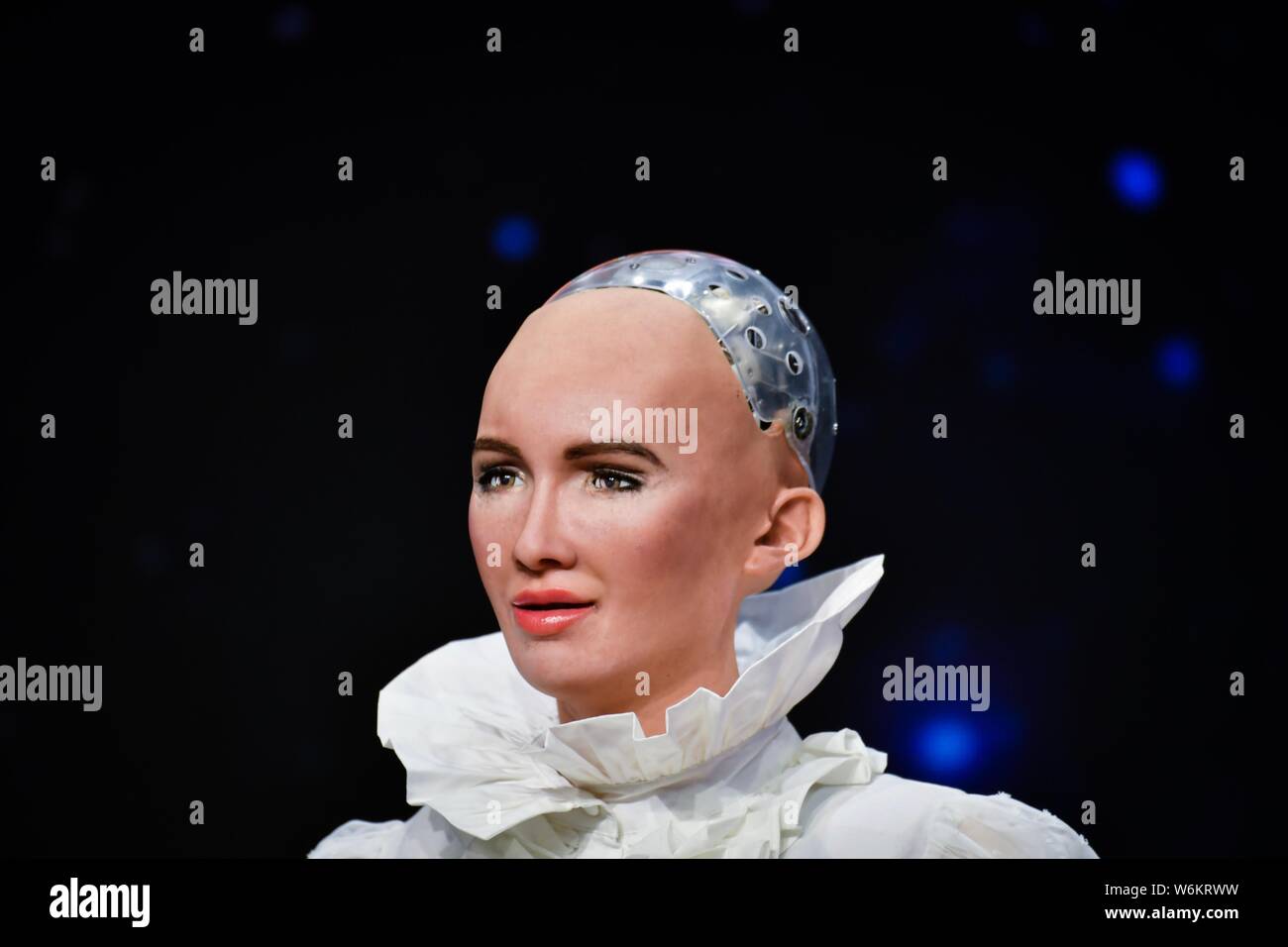 Humanoid robot Sophia created by Hanson Robotics and granted ...