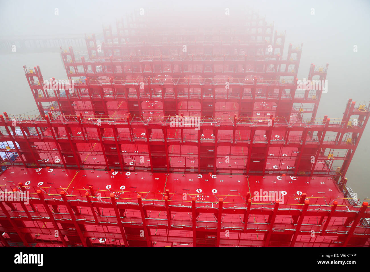 View of China's first 20,000 TEU container vessel "COSCO SHIPPING ARIES ...