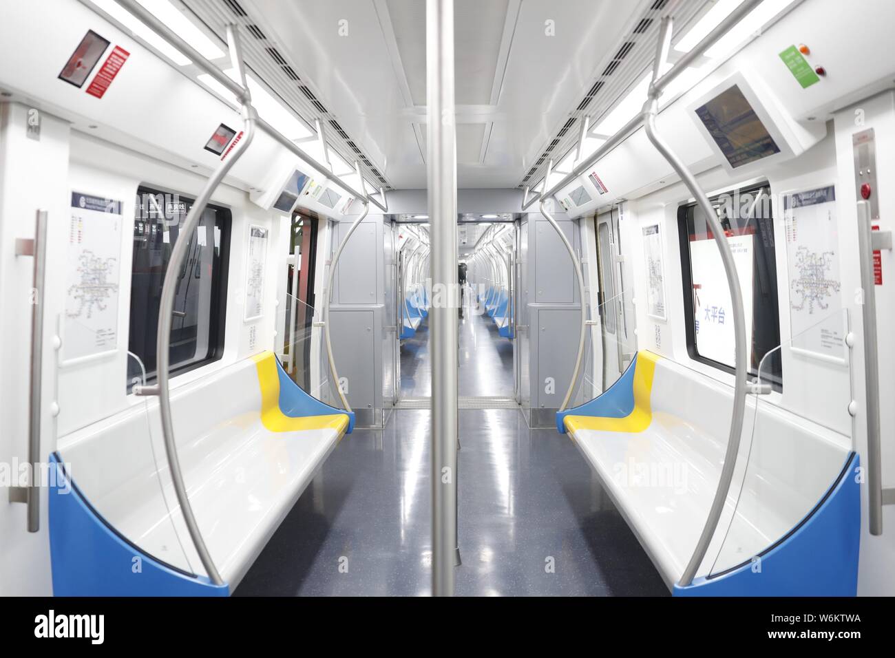 Interior view of a subway station on China's first fully automated ...