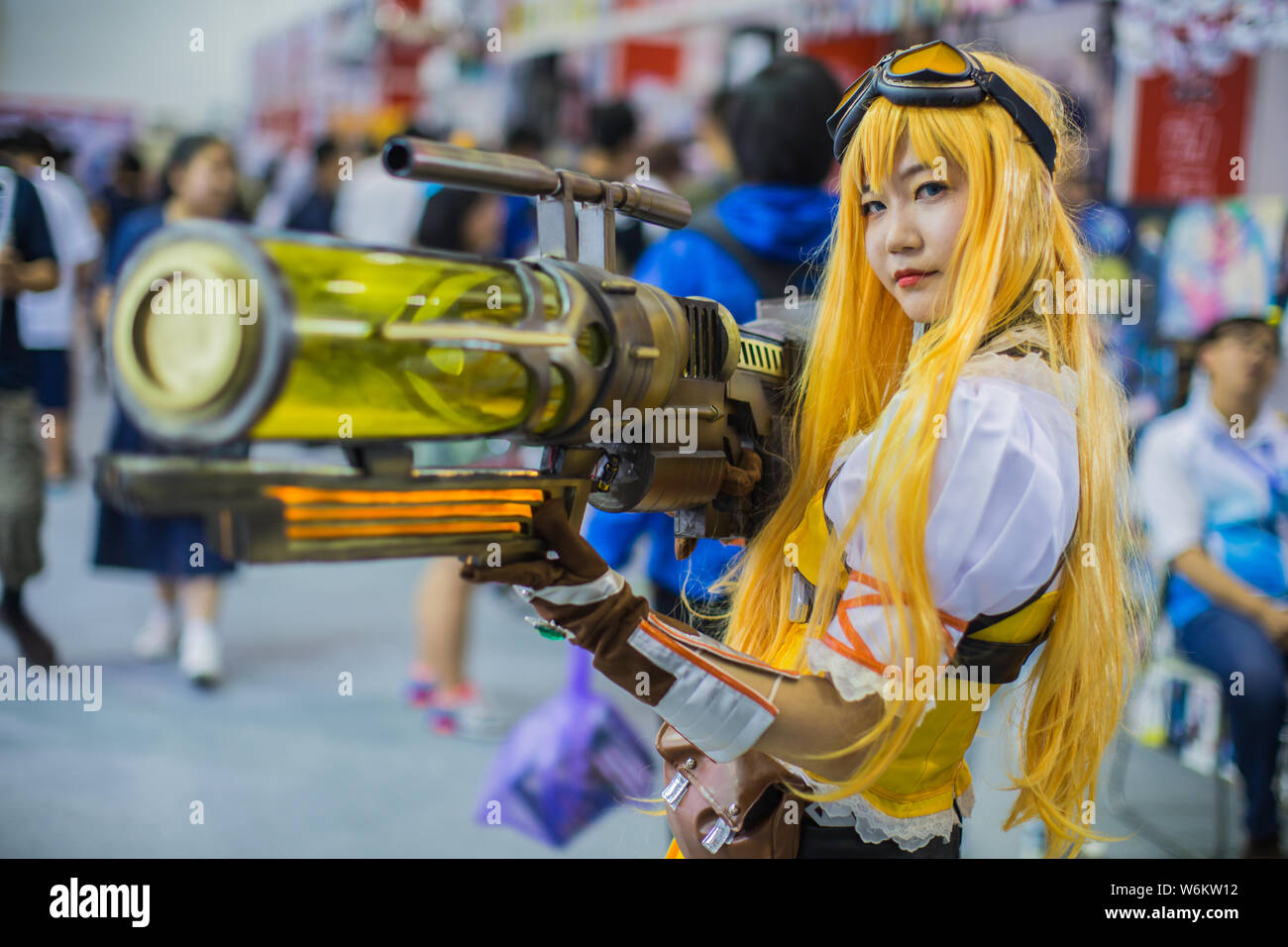 --FILE--A Chinese coser dressed in cosplay costume poses during the 6th ...