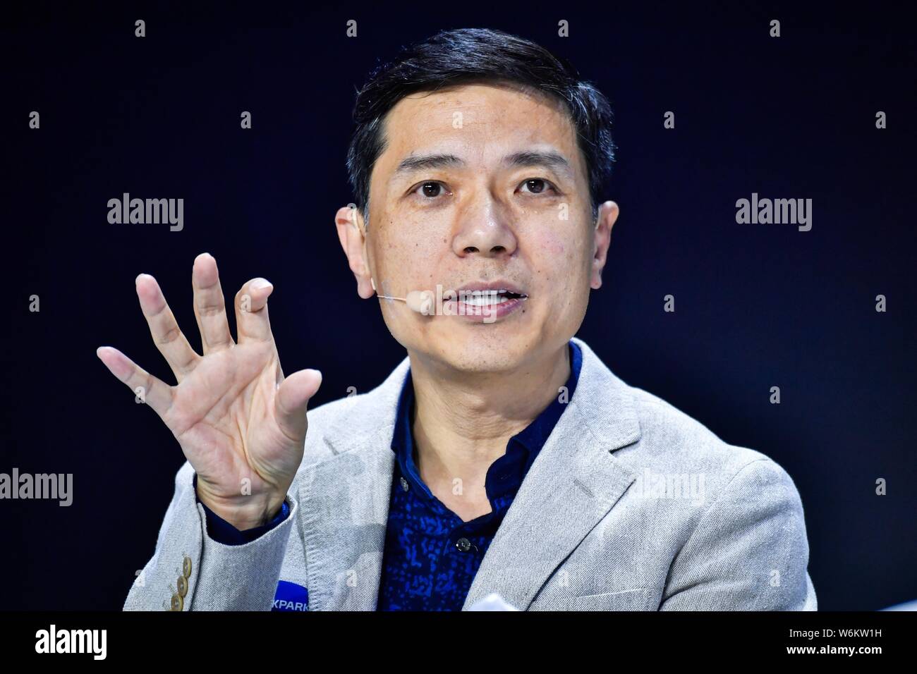 Robin Li Yanhong, Chairman and CEO of Baidu Inc., attends the 2018 ...