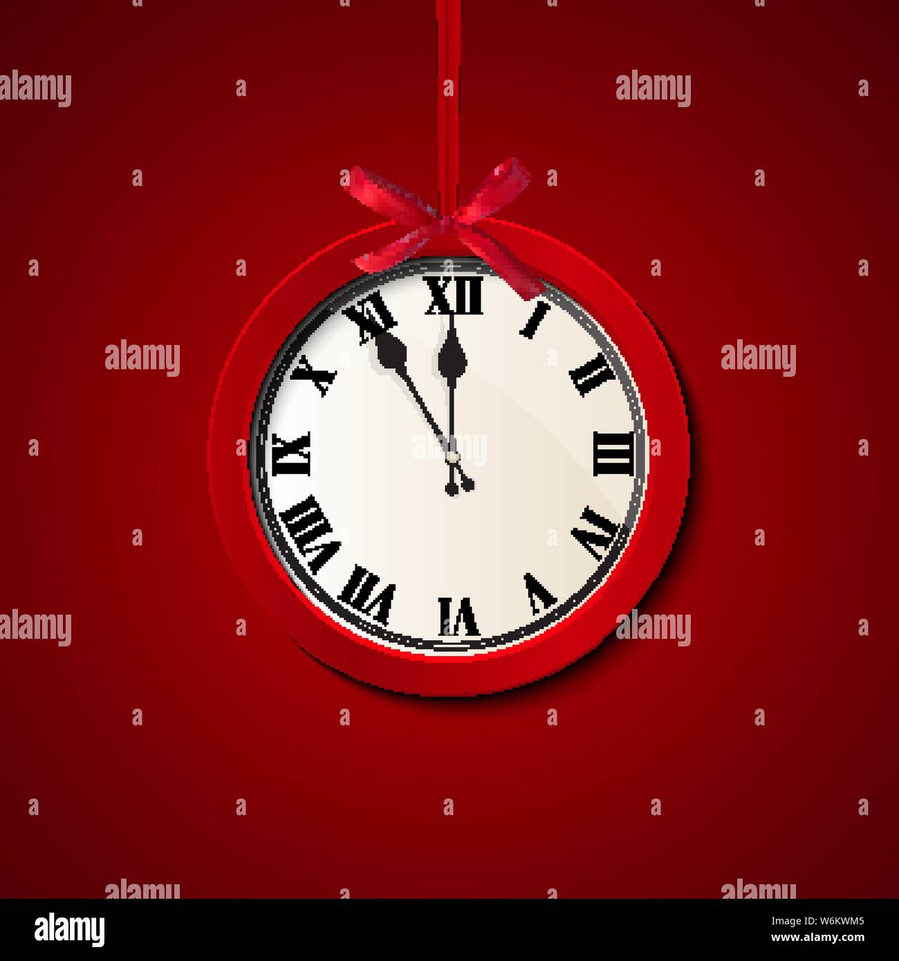 Abstract CHRISTMAS CLOCK Icon. Vector Illustration Stock Vector Image ...
