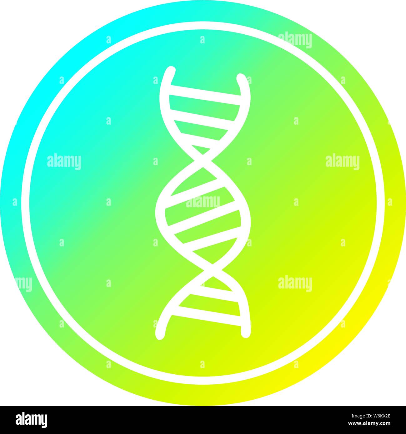 DNA chain circular icon with cool gradient finish Stock Vector Image & Art - Alamy