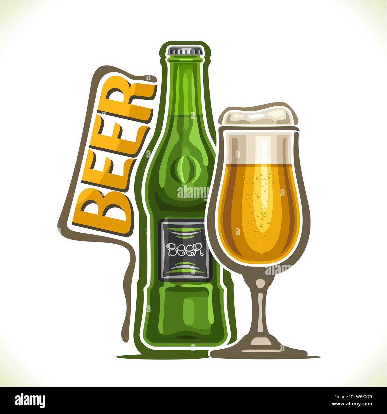 Cartoon beer bottle hi-res stock photography and images - Alamy