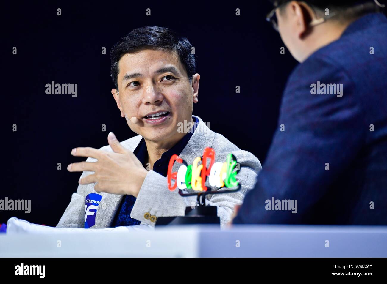 Robin Li Yanhong, Chairman and CEO of Baidu Inc., attends the 2018 ...