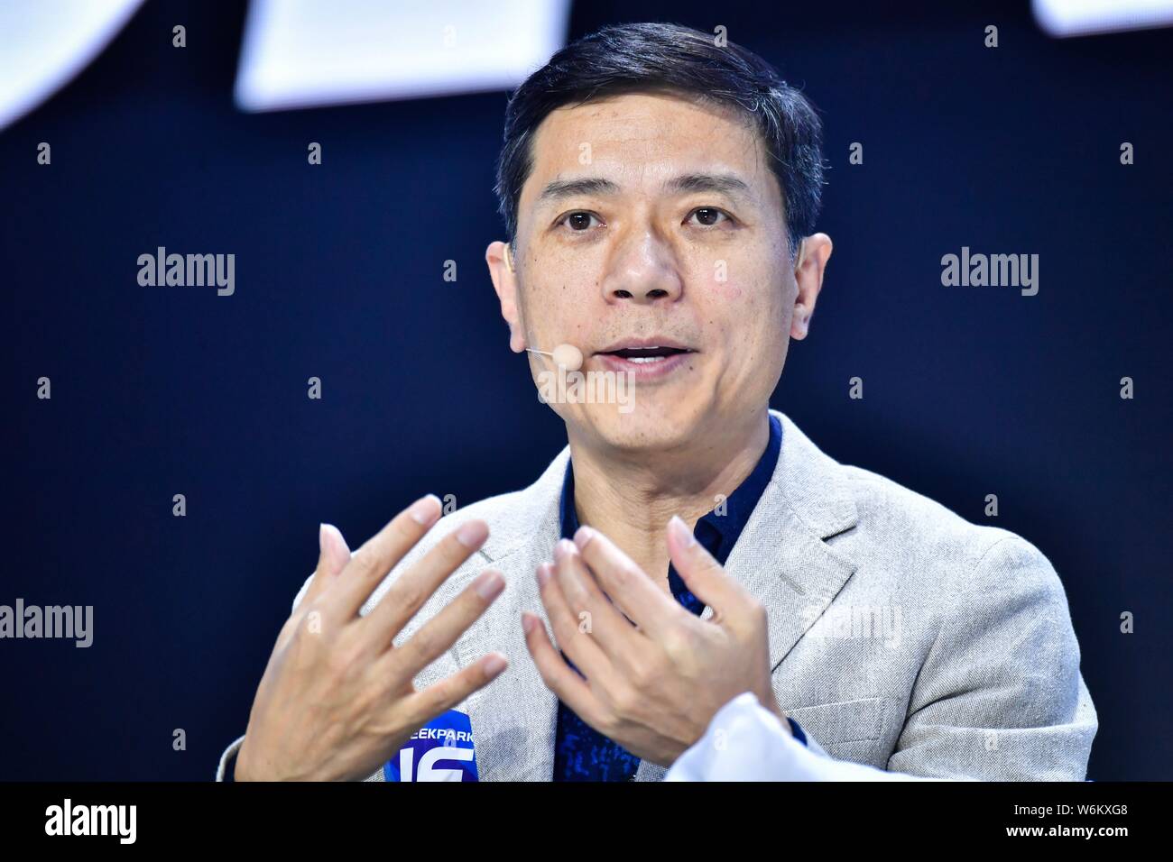 Robin Li Yanhong, Chairman and CEO of Baidu Inc., attends the 2018 ...