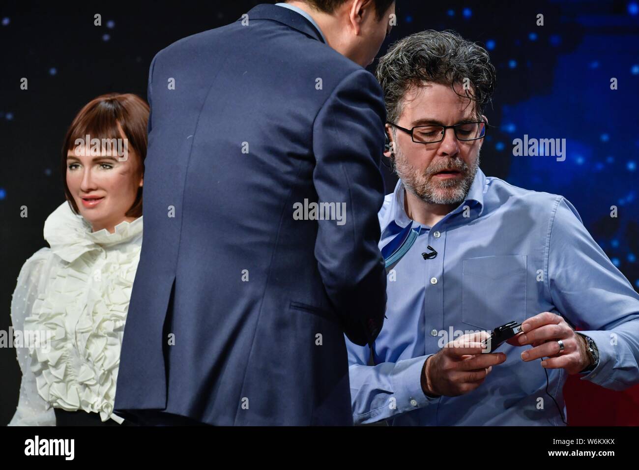 American roboticist David Franklin Hanson Jr., founder and Chief ...