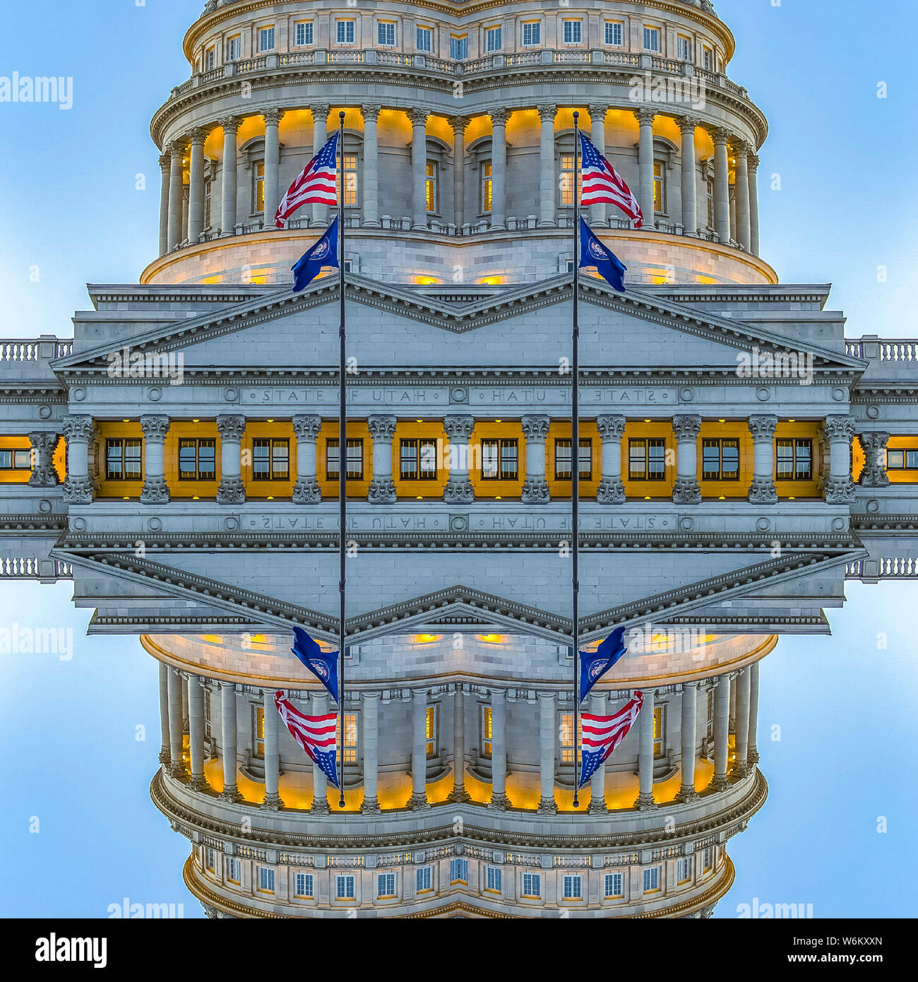 Square Four reflections of the dome of capital building Stock Photo - Alamy