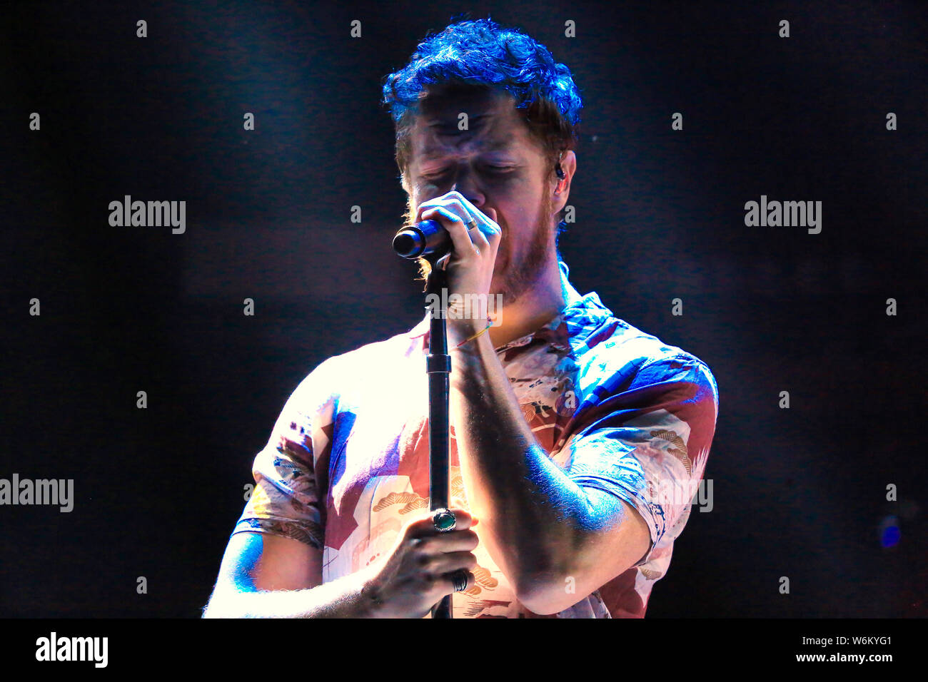 American singer-songwriter Daniel Coulter Reynolds (Dan Reynolds), the ...