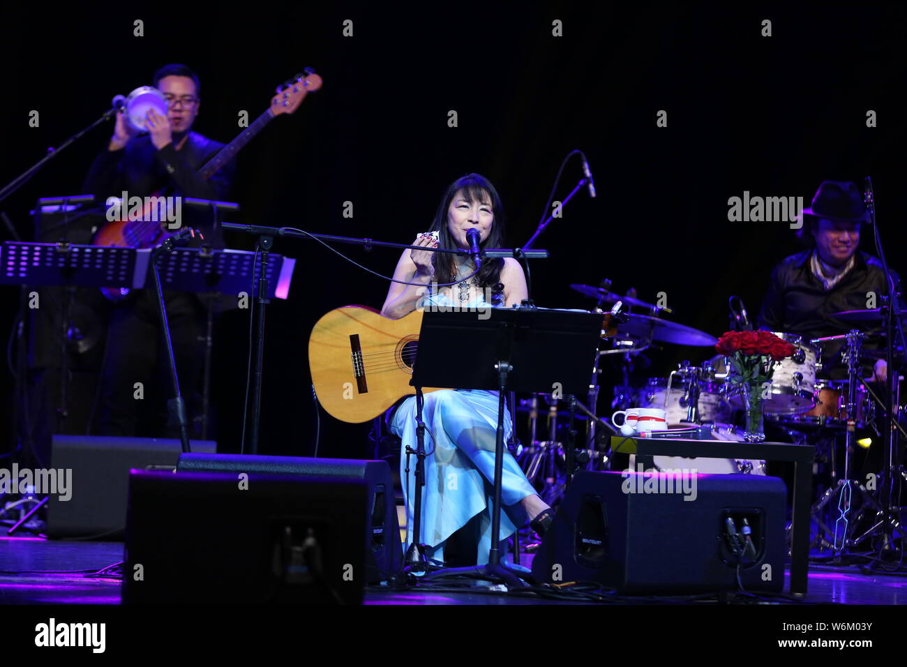 Japanese-Brazilian bossa nova singer Lisa Ono performs during her ...