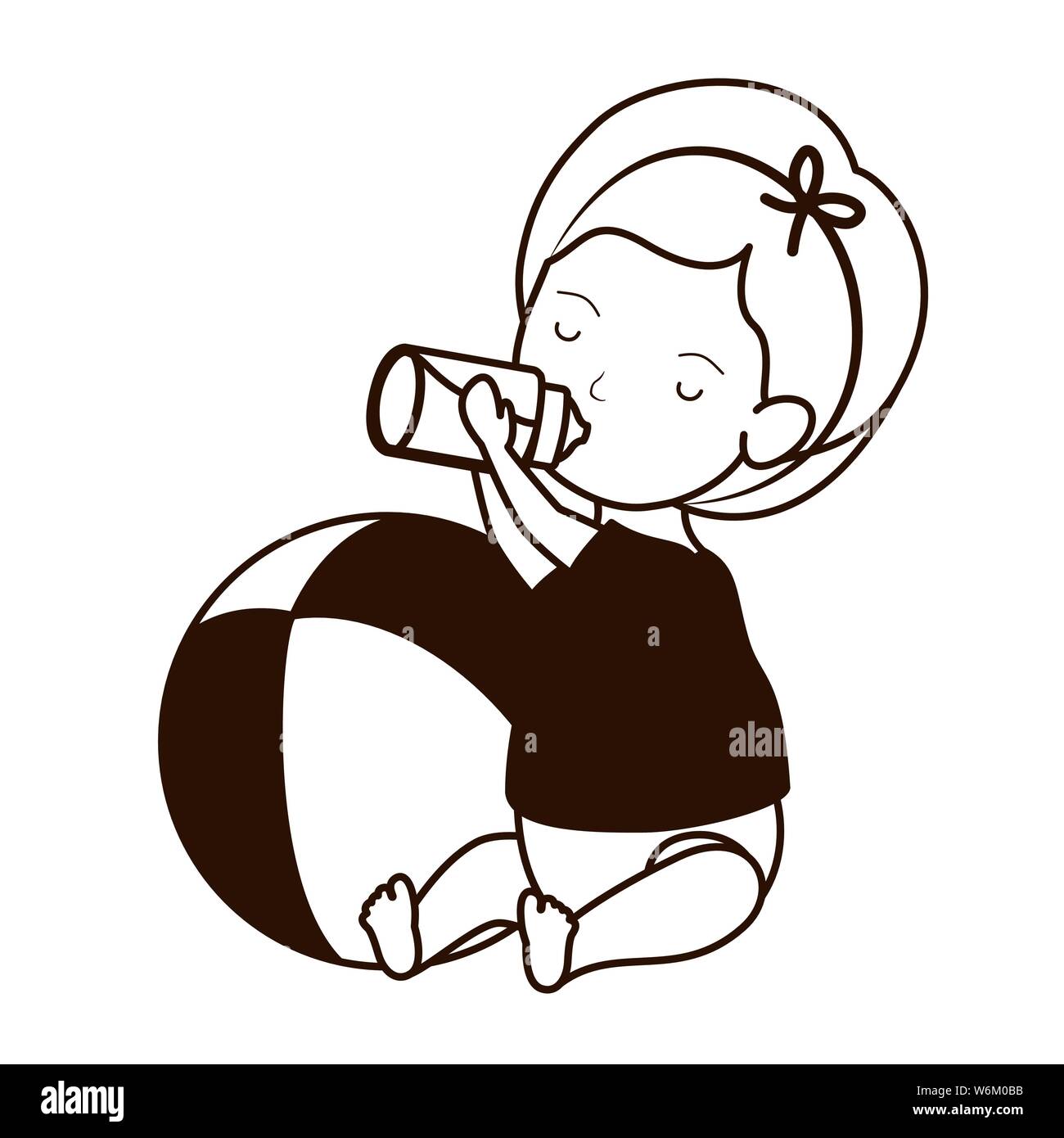 Isolated baby girl design vector illustration Stock Vector Image & Art ...