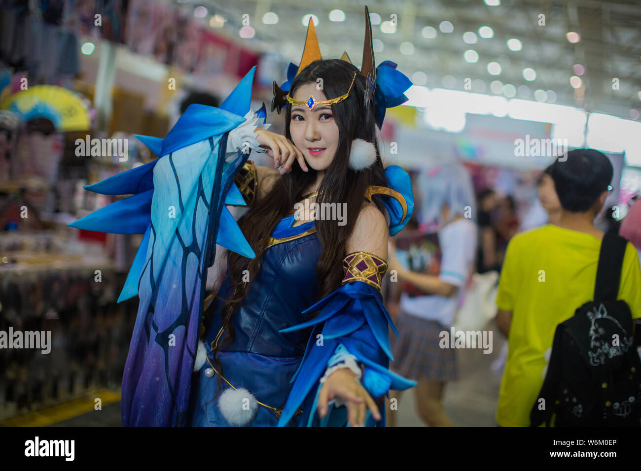 --FILE--A Chinese coser dressed in cosplay costume poses during the 6th ...