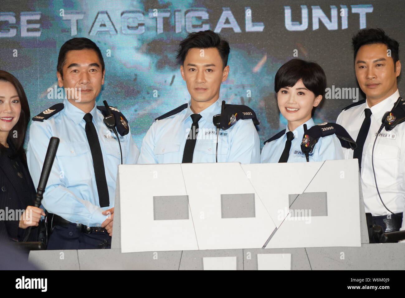 (From left) Hong Kong actor Alex Fong, singers and actor Raymond Lam ...