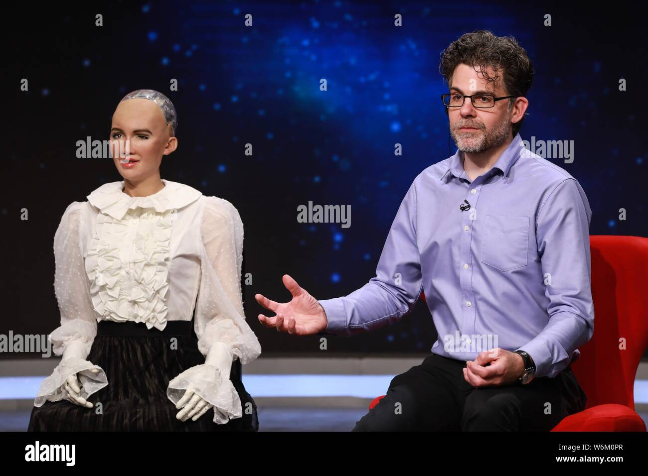 American roboticist David Franklin Hanson Jr., founder and Chief ...