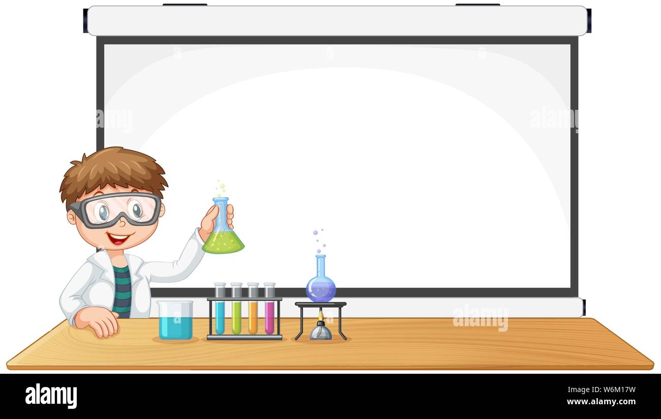 Young science boy with copyspace illustration Stock Vector Image & Art ...