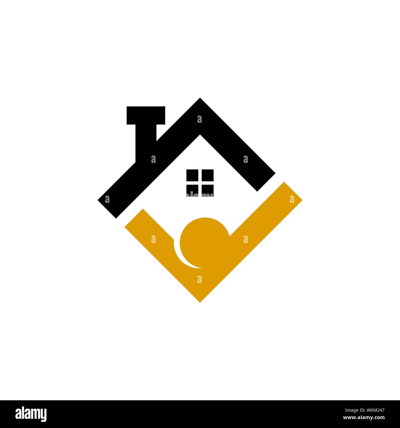 Home House Building Real Estate Property Design Template Vector Stock ...