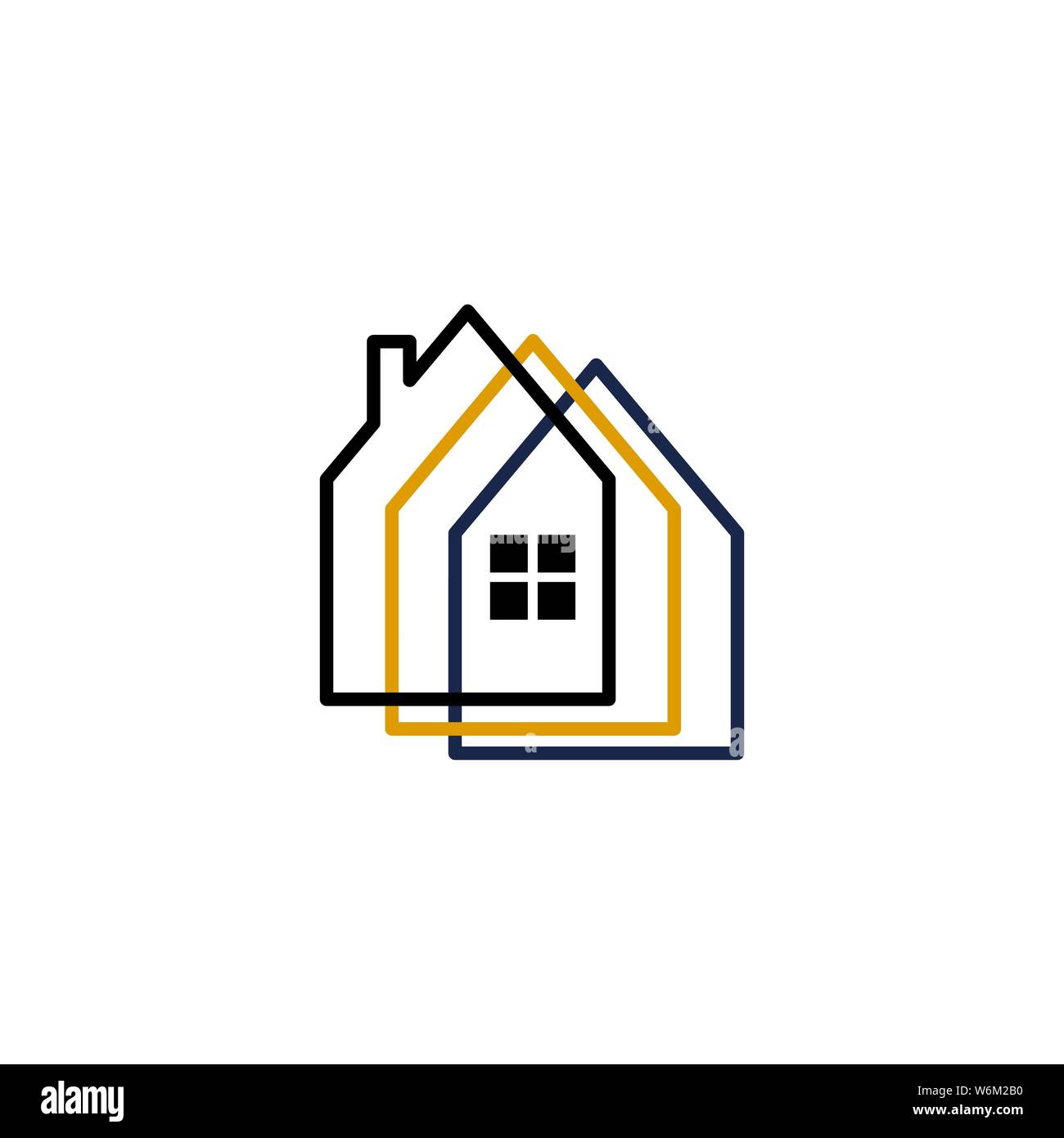 Home House Building Real Estate Property Design Template Vector Stock ...
