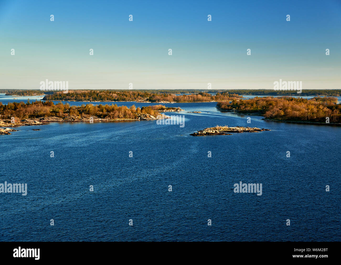 aerial view on scandinavian skerry coast Stock Photo - Alamy