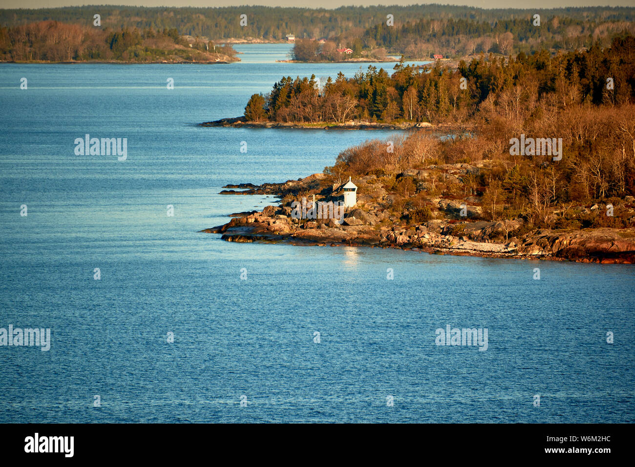 aerial view on scandinavian skerry coast Stock Photo - Alamy