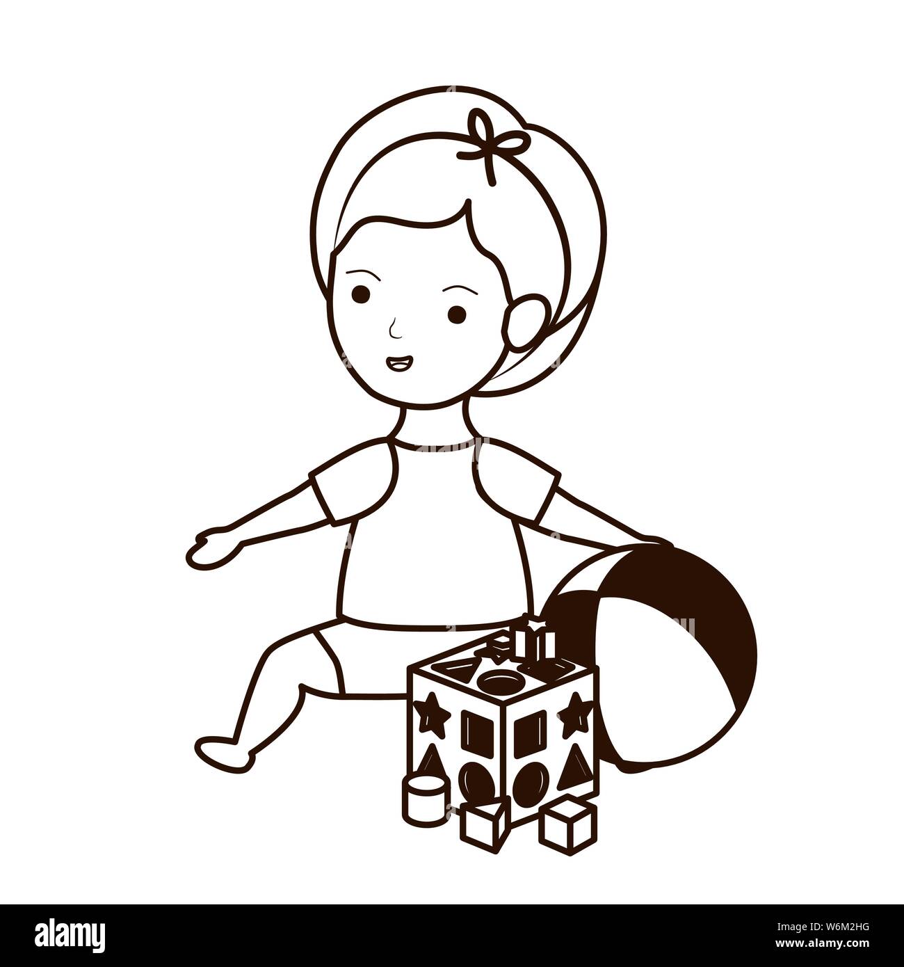 Isolated baby girl design vector illustration Stock Vector Image & Art ...