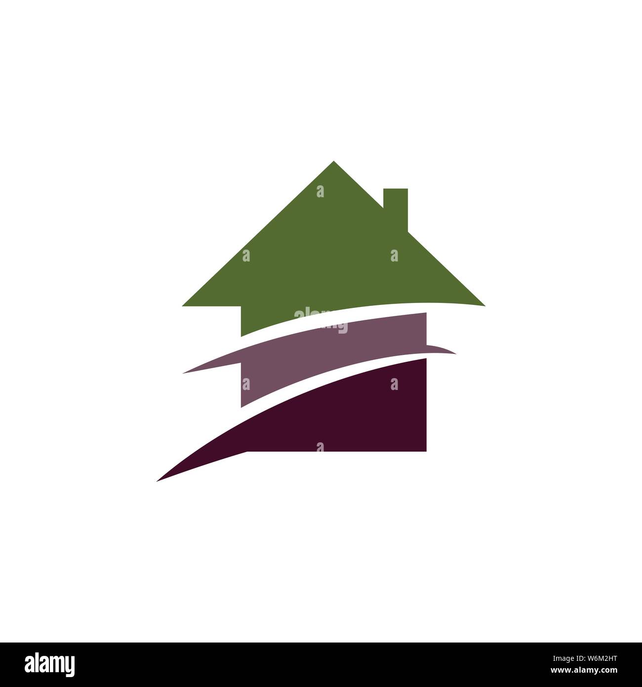 Home House Building Real Estate Property Design Template Vector Stock ...