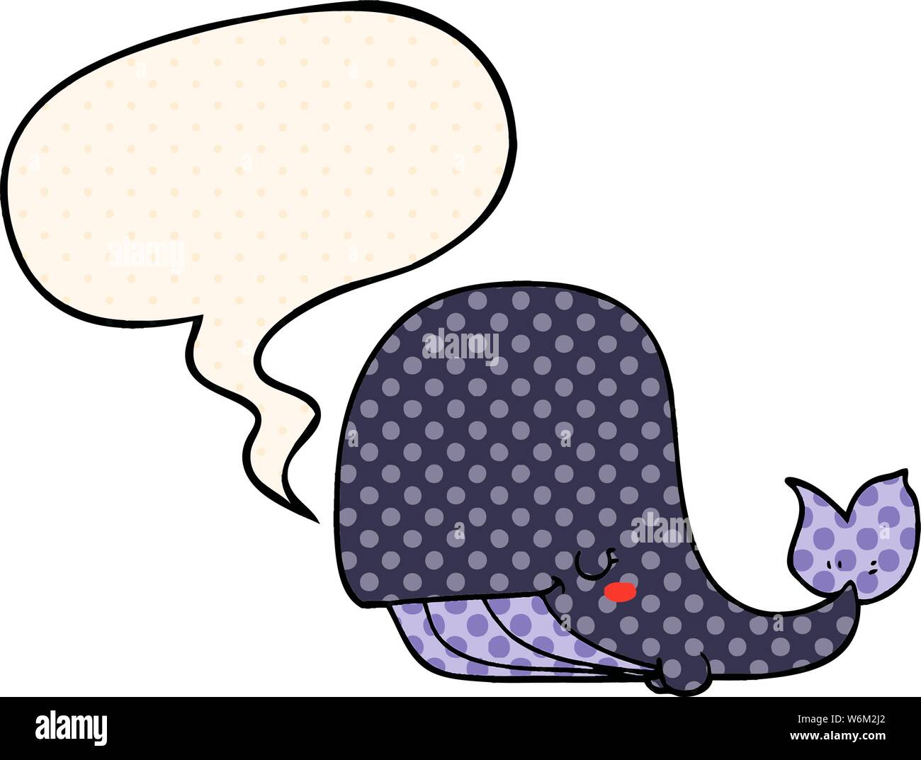 cartoon whale with speech bubble in comic book style Stock Vector Image ...