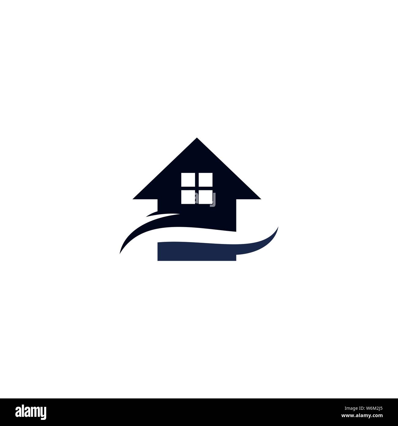 Home House Building Real Estate Property Design Template Vector Stock ...