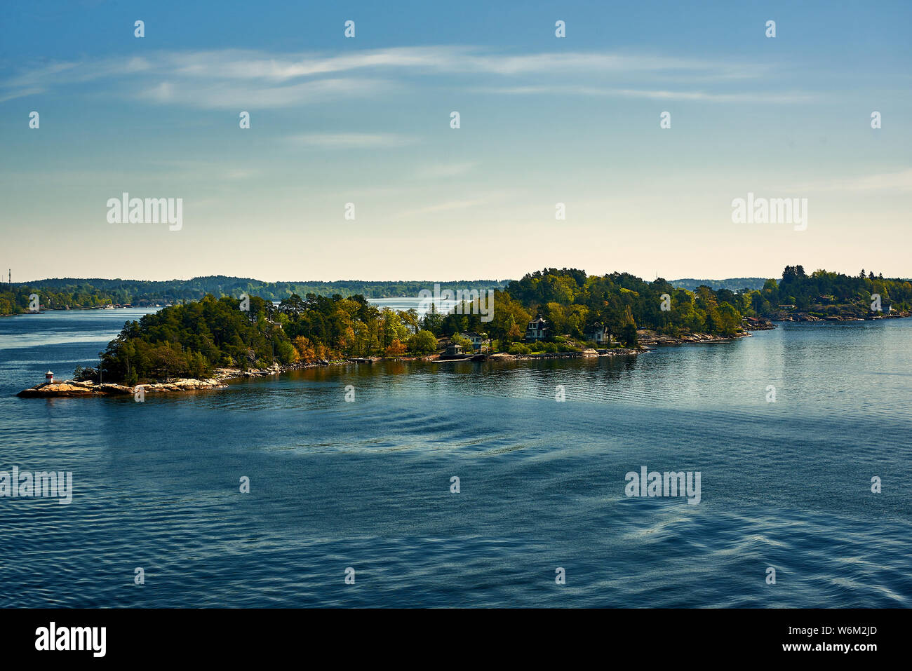 aerial view on scandinavian skerry coast Stock Photo - Alamy