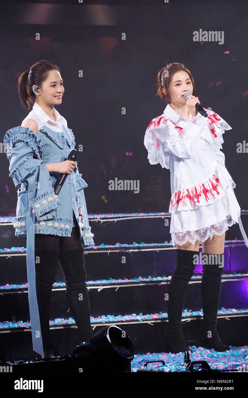 Charlene Choi and Gillian Chung of Hong Kong pop duo Twins perform ...