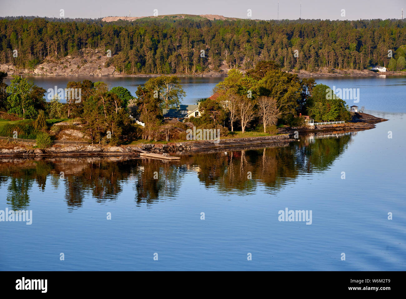 aerial view on scandinavian skerry coast Stock Photo - Alamy