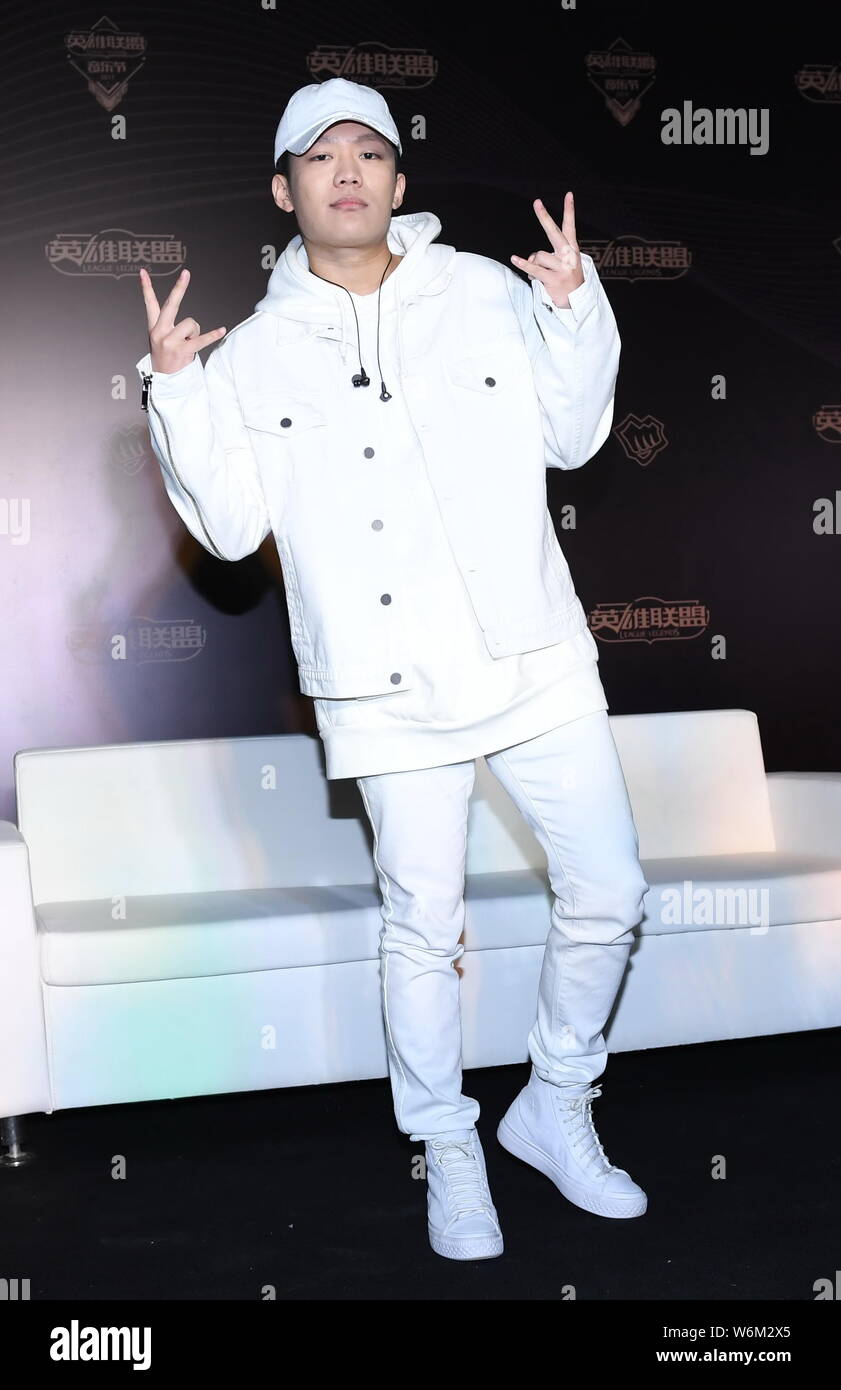 --FILE--Chinese rapper Wang Hao, better known as PG One, poses during ...