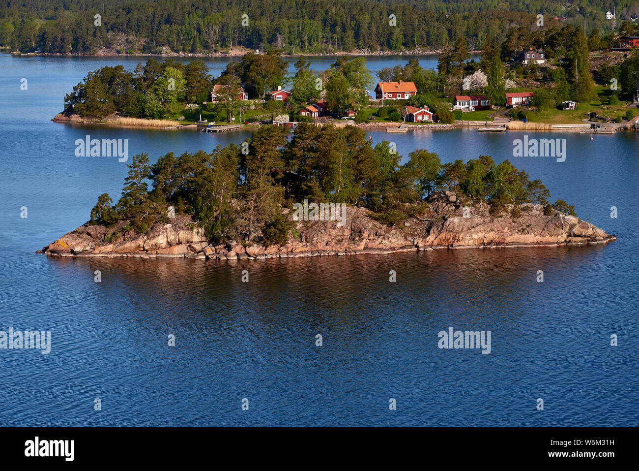 aerial view on scandinavian skerry coast Stock Photo - Alamy