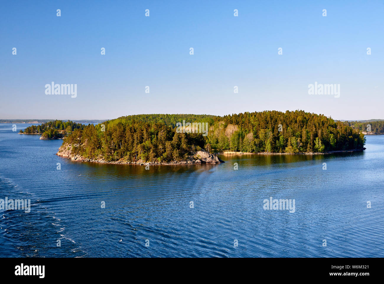 aerial view on scandinavian skerry coast Stock Photo - Alamy