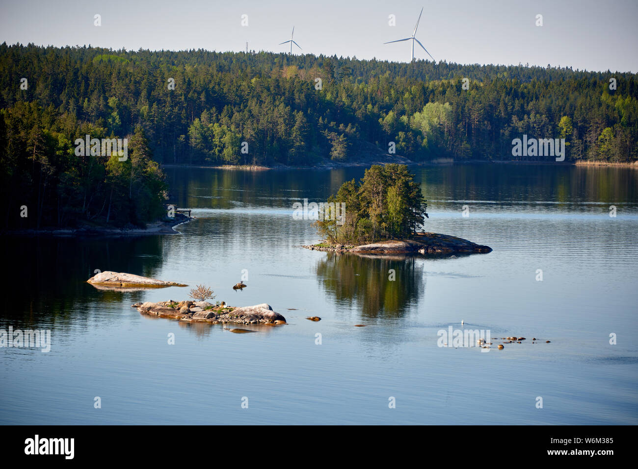 aerial view on scandinavian skerry coast Stock Photo - Alamy