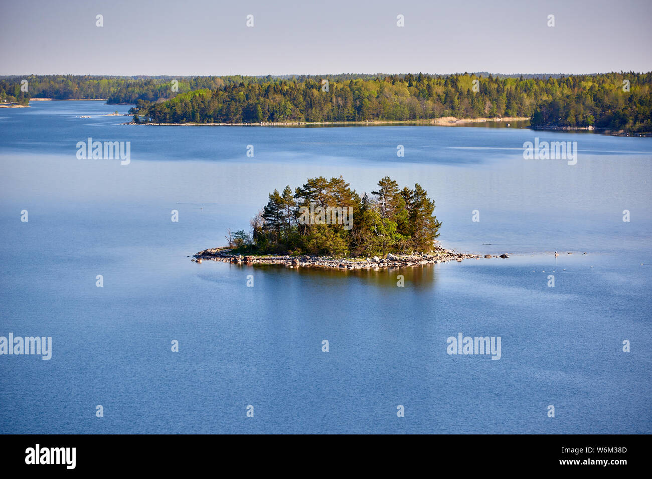 aerial view on scandinavian skerry coast Stock Photo - Alamy