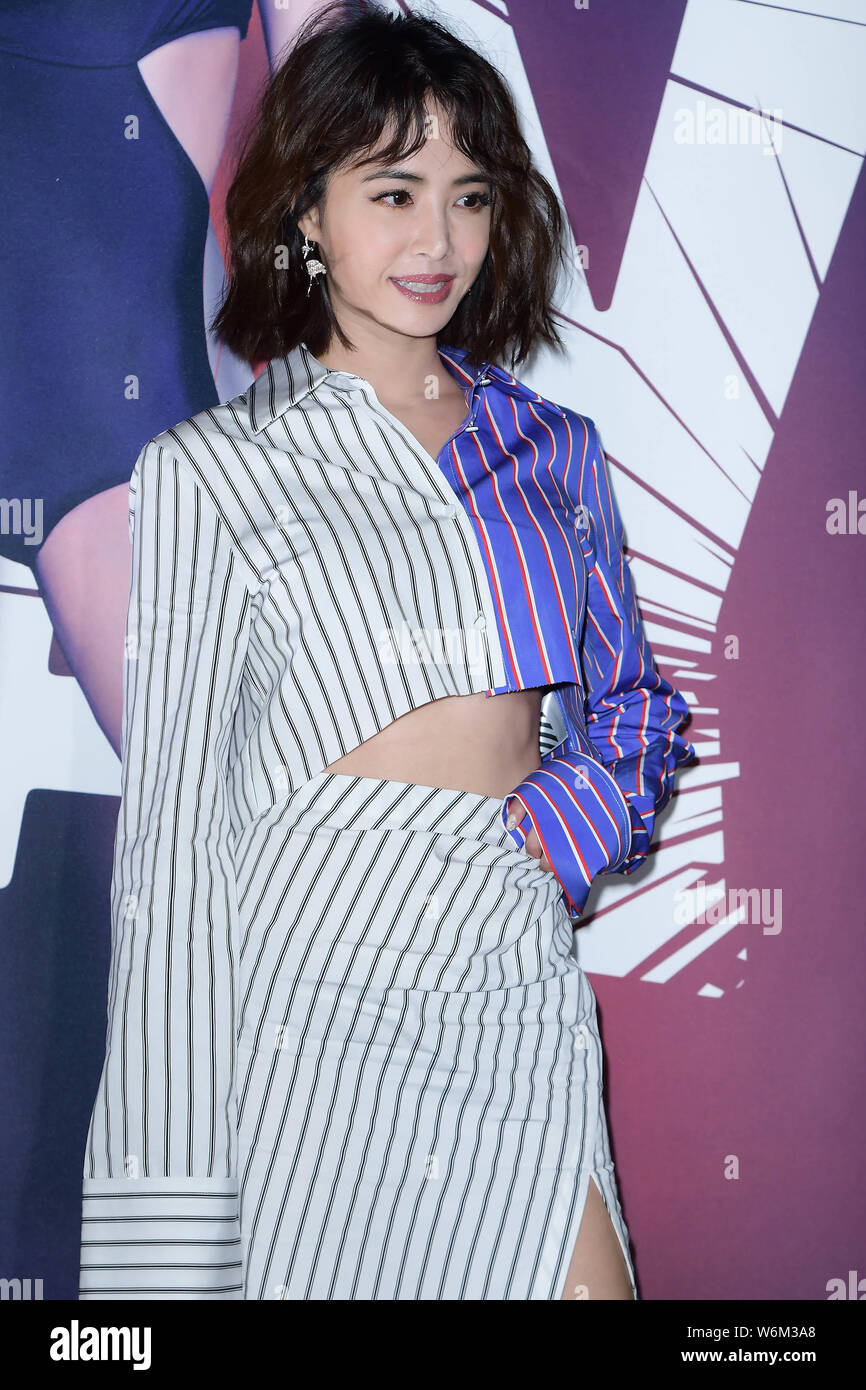 **TAIWAN OUT**Taiwanese singer Jolin Tsai attends the Double PLAY fan ...