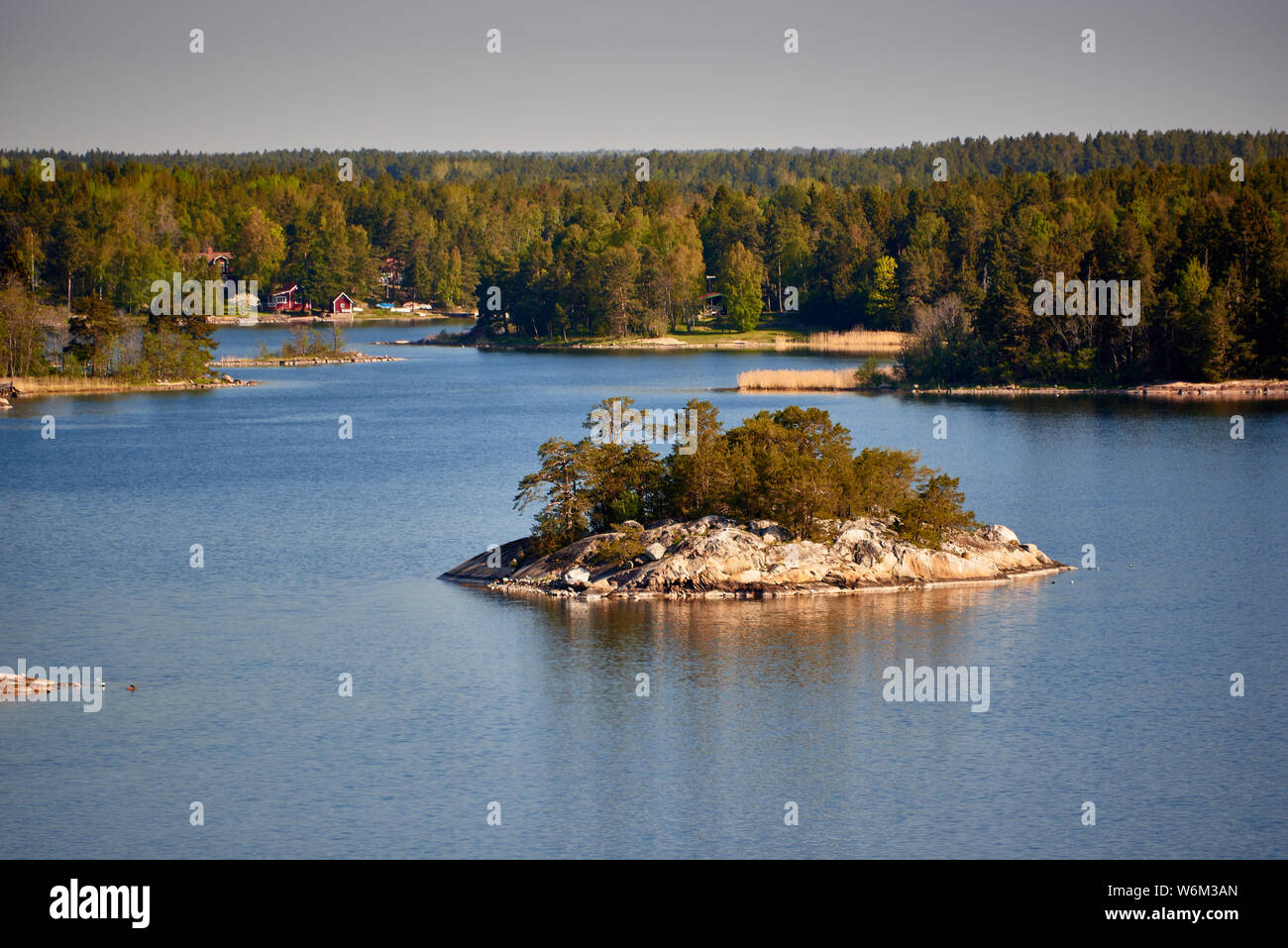 aerial view on scandinavian skerry coast Stock Photo - Alamy