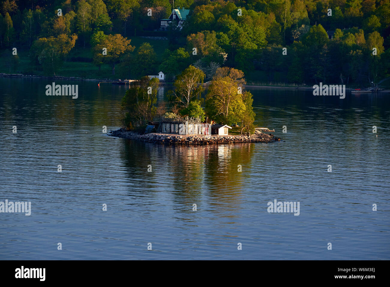 aerial view on scandinavian skerry coast Stock Photo - Alamy
