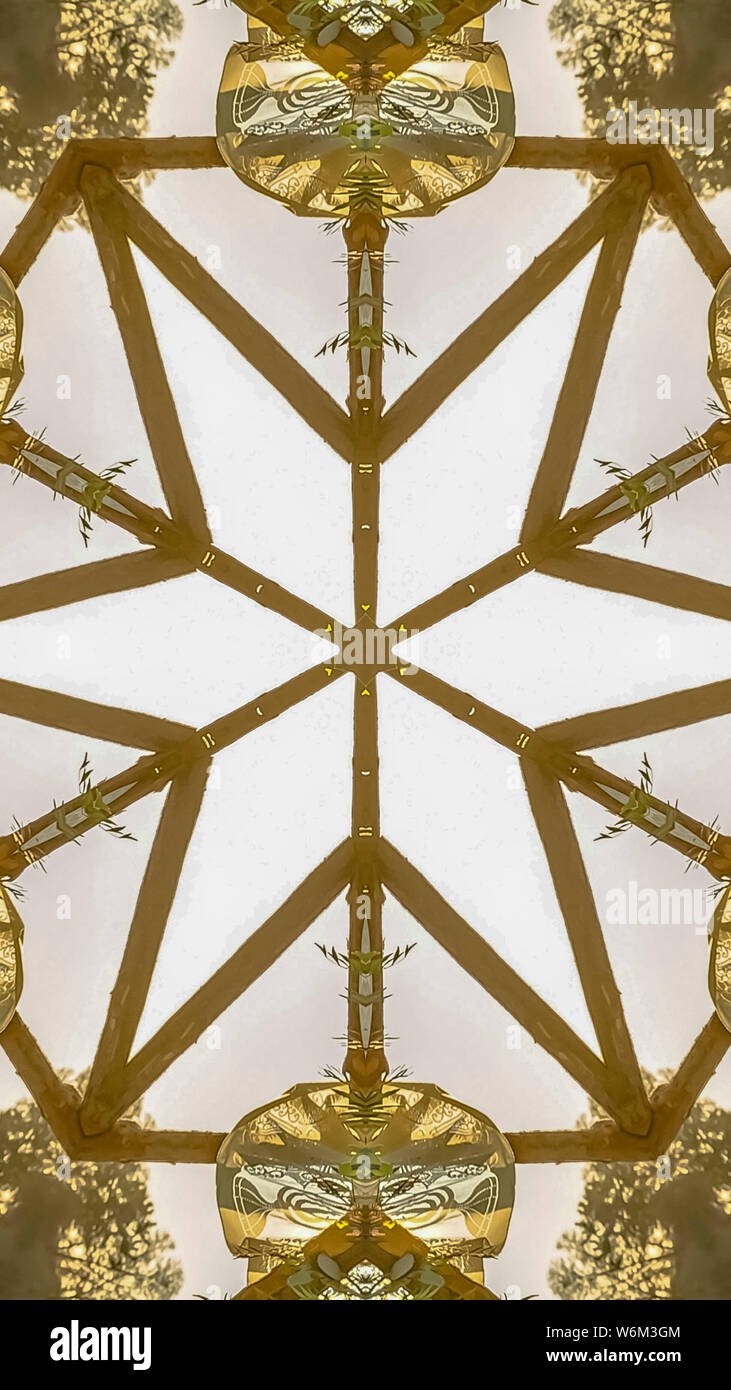 Vertical A star shape made from decorative Chuppah sunset Stock Photo ...
