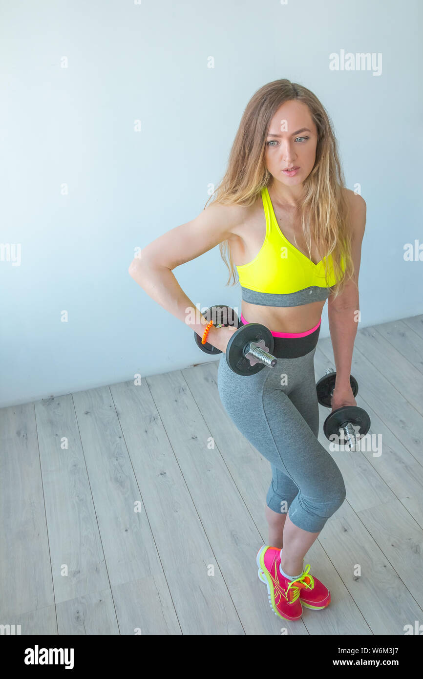 Saint-Petersbrurg, Russia, 22 April 2019.Sporty beautiful woman ...