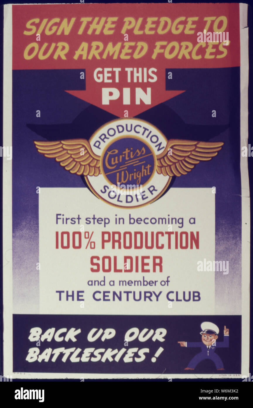 Sign the Pledge to Our Armed Forces. Get This Pin Stock Photo - Alamy
