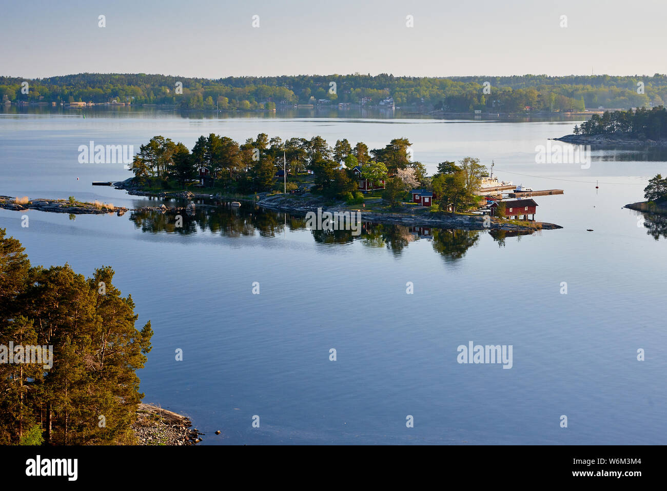 aerial view on scandinavian skerry coast Stock Photo - Alamy