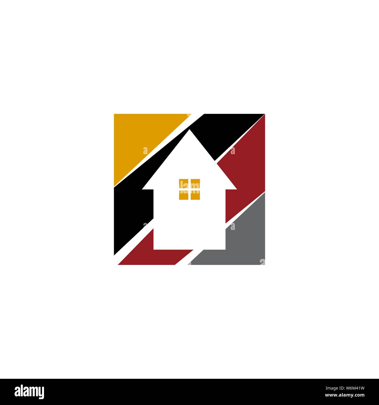 Home House Building Real Estate Property Design Template Vector Stock ...