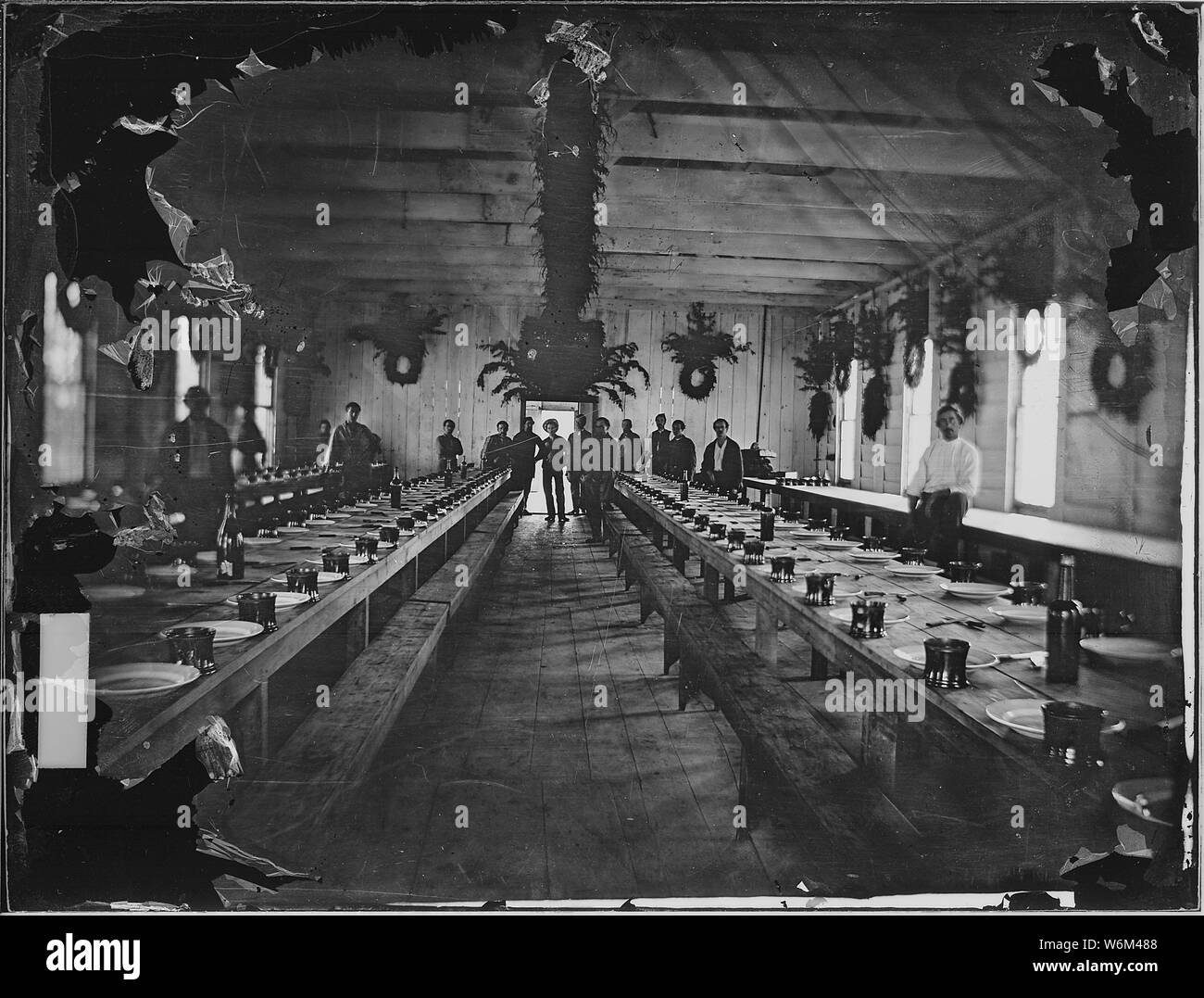 Soldiers' dining hall Stock Photo - Alamy