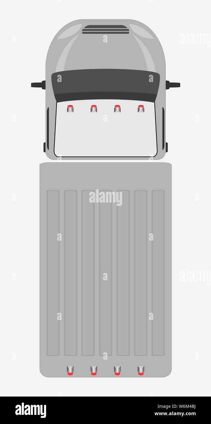 Top view of Cargo Truck Vector Stock Vector Image & Art - Alamy