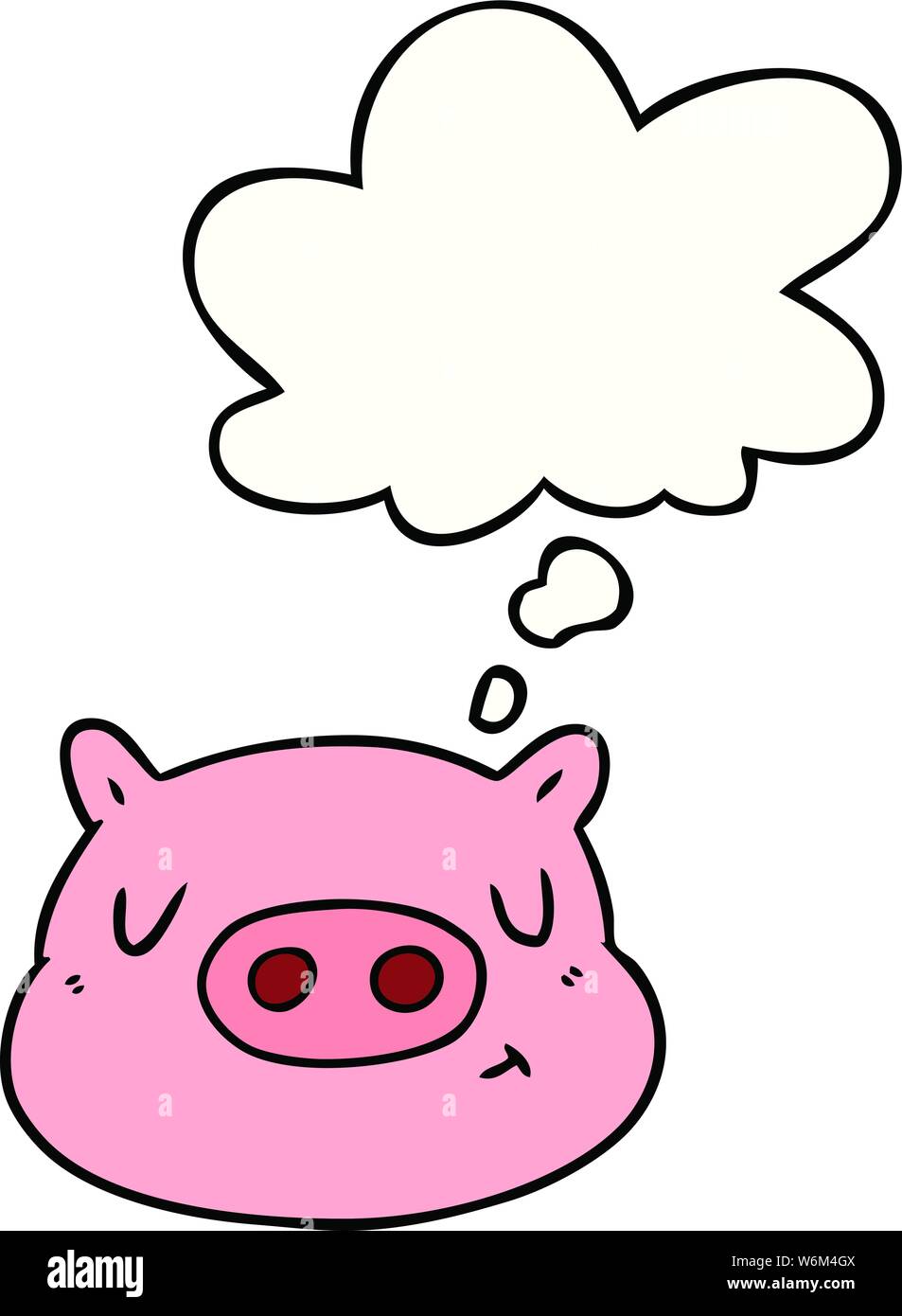 Pig cartoon thinking Stock Vector Images - Alamy