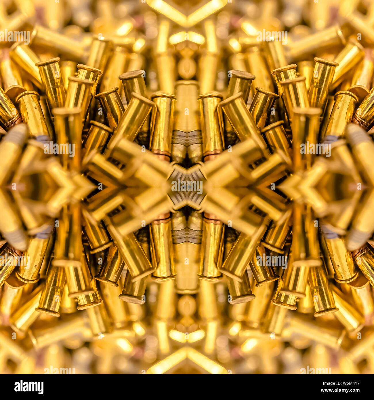 Square frame Pile of bullets on two separate axises Stock Photo - Alamy