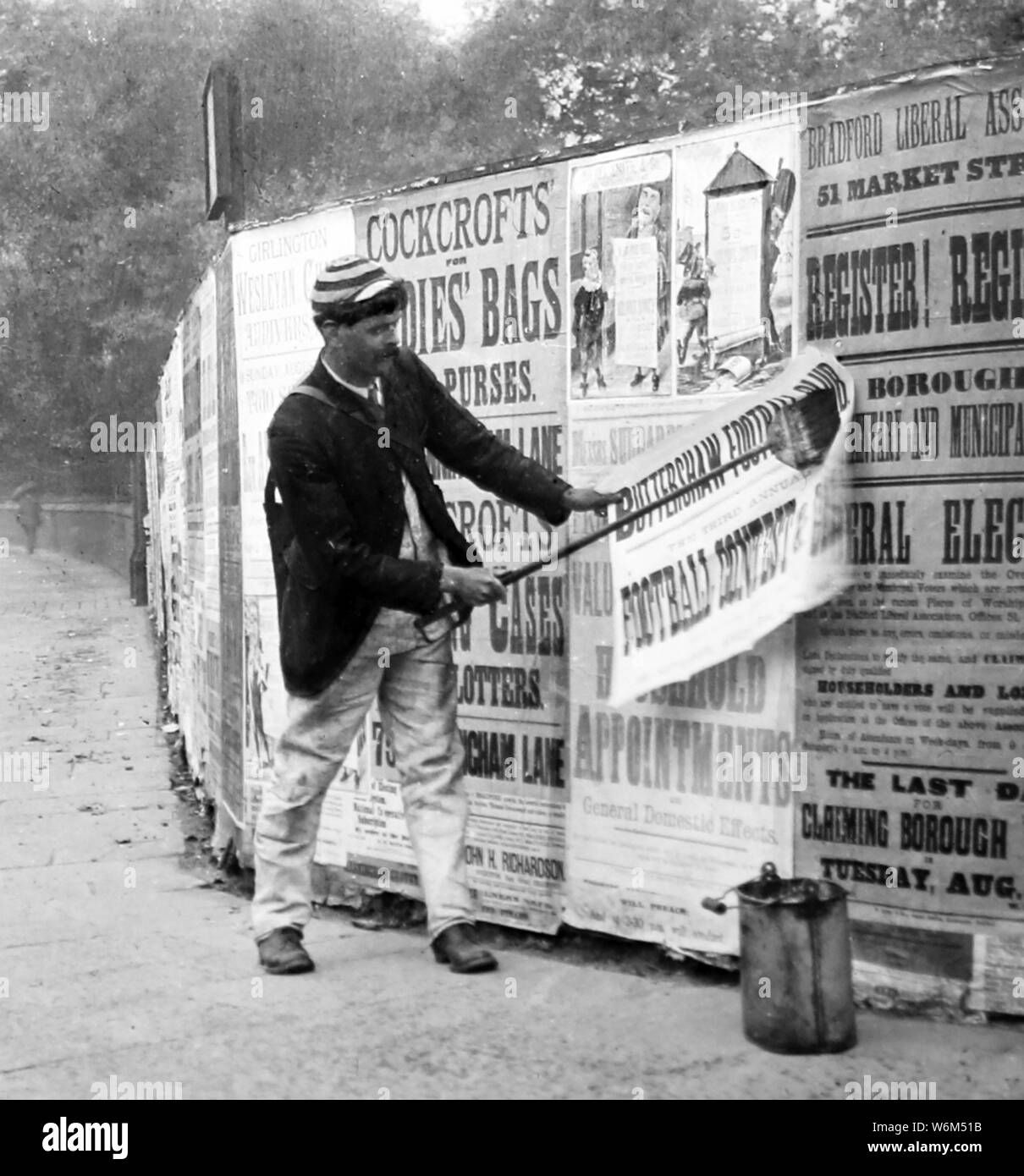 Advertising poster street Black and White Stock Photos & Images - Alamy