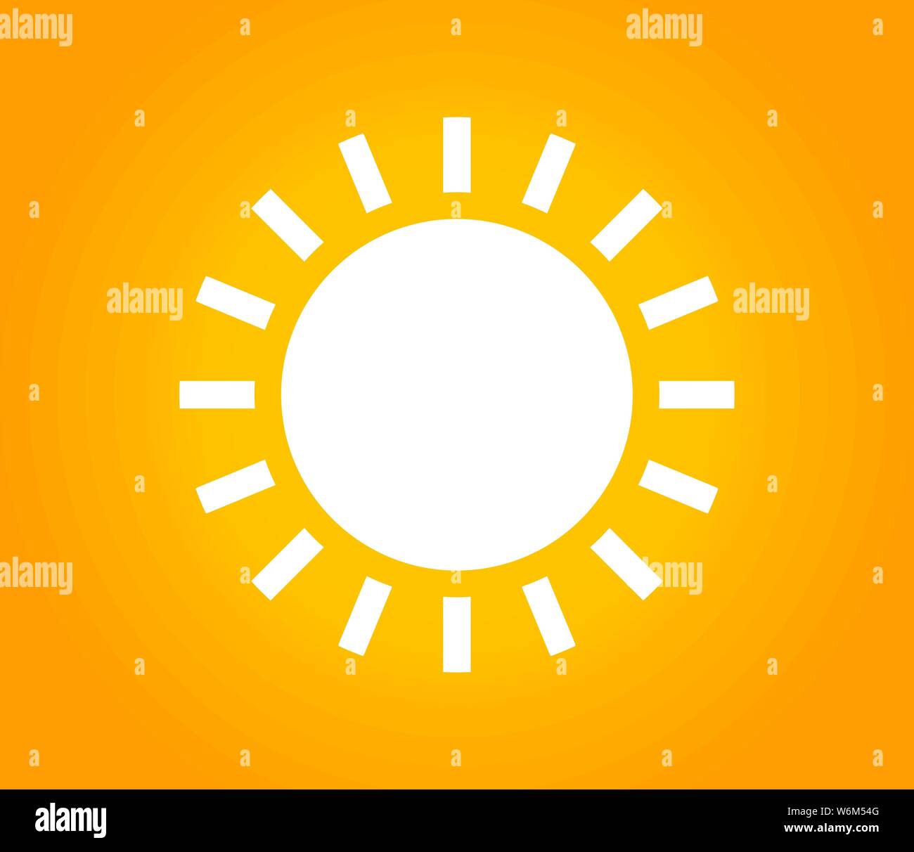 Sunny background with white sun shape. Vector illustration Stock Vector ...