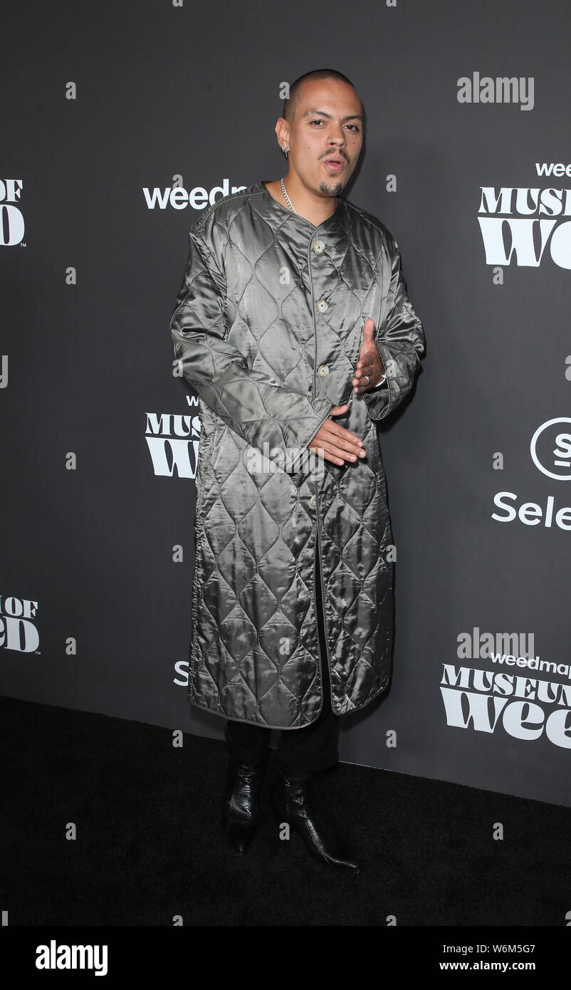 Los Angeles, Ca. 1st Aug, 2019. Evan Ross, at The Weedmaps Museum of ...